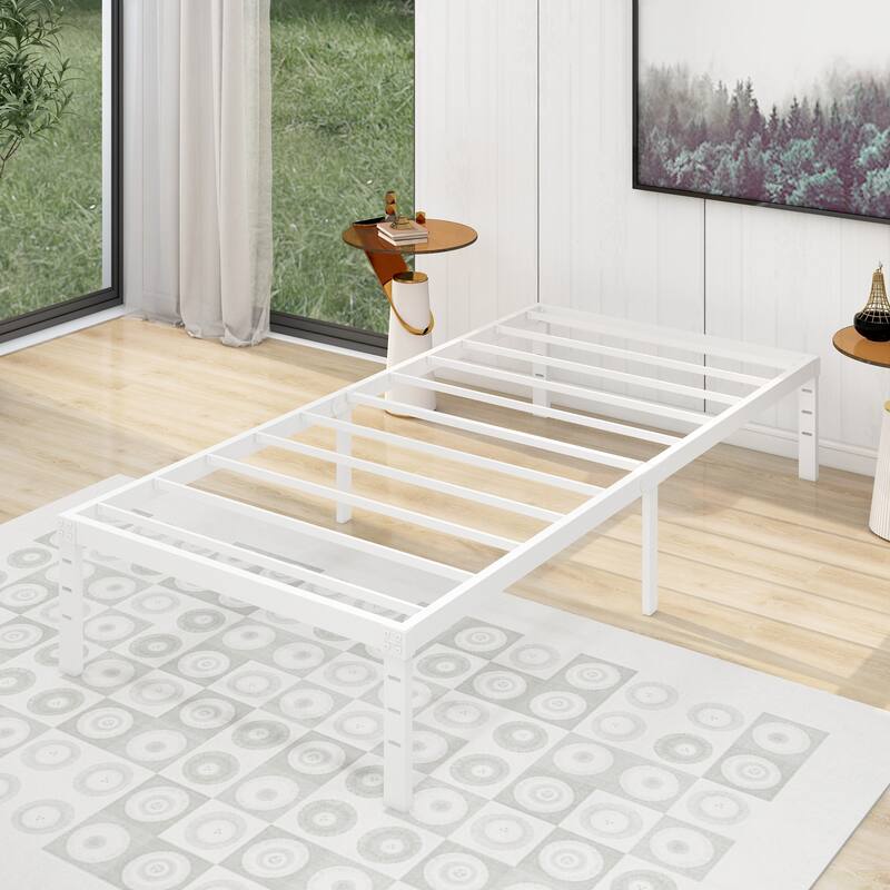 NNV 14" 3500 lbs Heavy Duty Bed Frame, Duty Steel Slat Metal Bed Frame - On Sale - Overstock ...